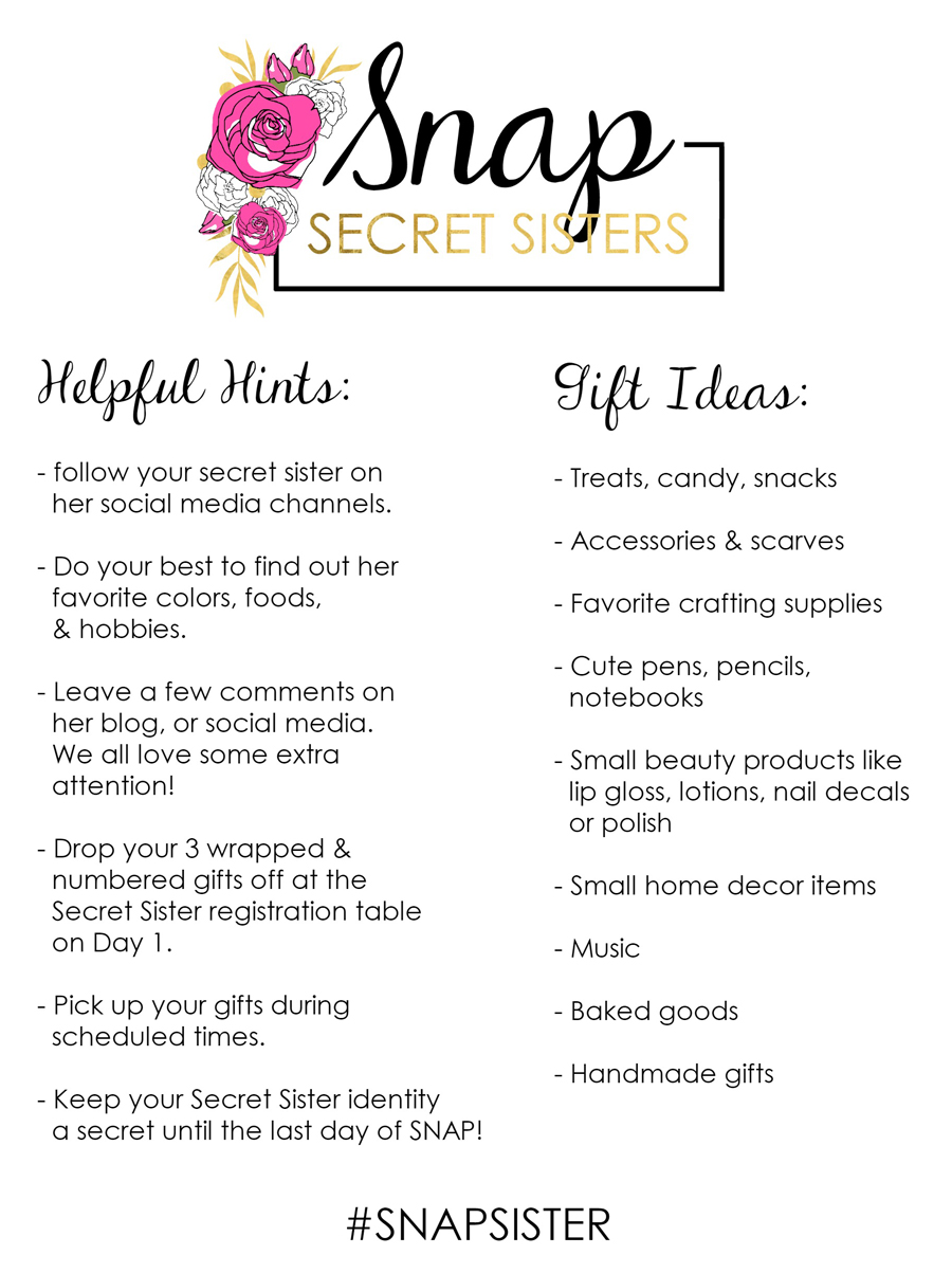 Snap 2015 Secret Sister Program Snap Conference Snap 2015 Secret Sister Program Snap Conference